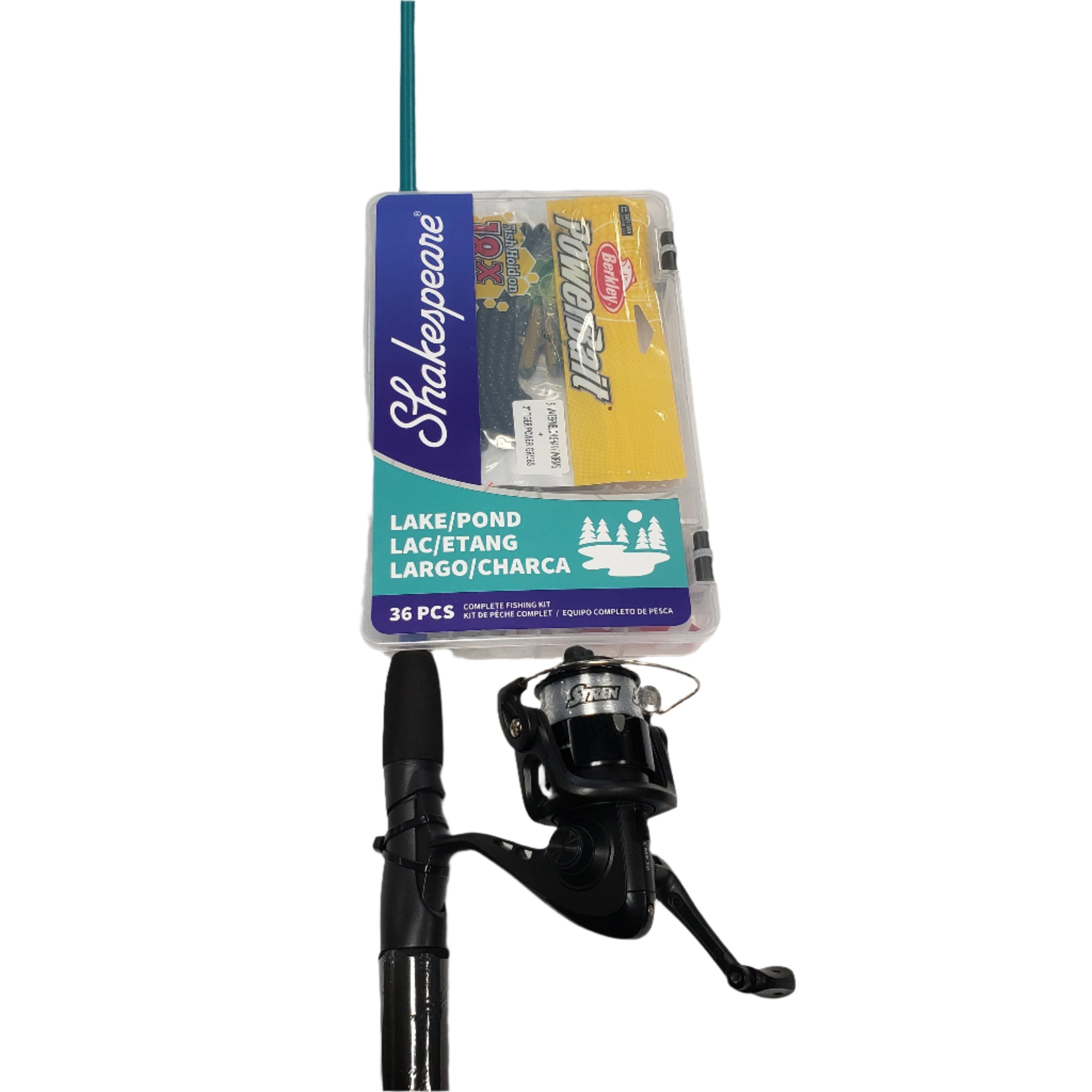 Shakespeare Catch More Fish 3 Lake/Pond Spinning Combo/Kit - 6' Medium