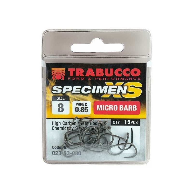 Trabucco Specimen XS Micro Barb Hooks | Angling Sports
